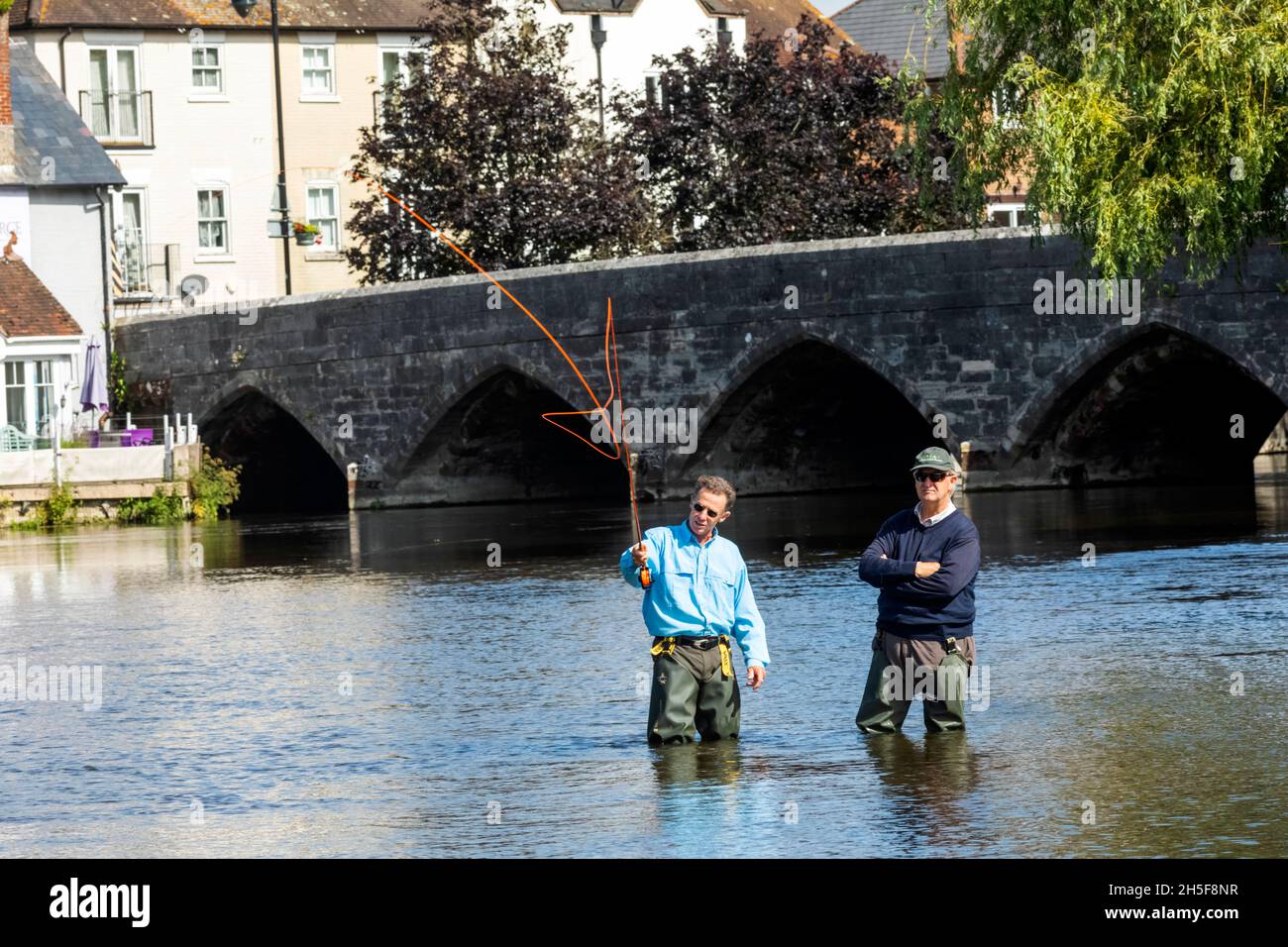 England, Hampshire, The New Forest, Fordingbridge, Town View and Fly ...