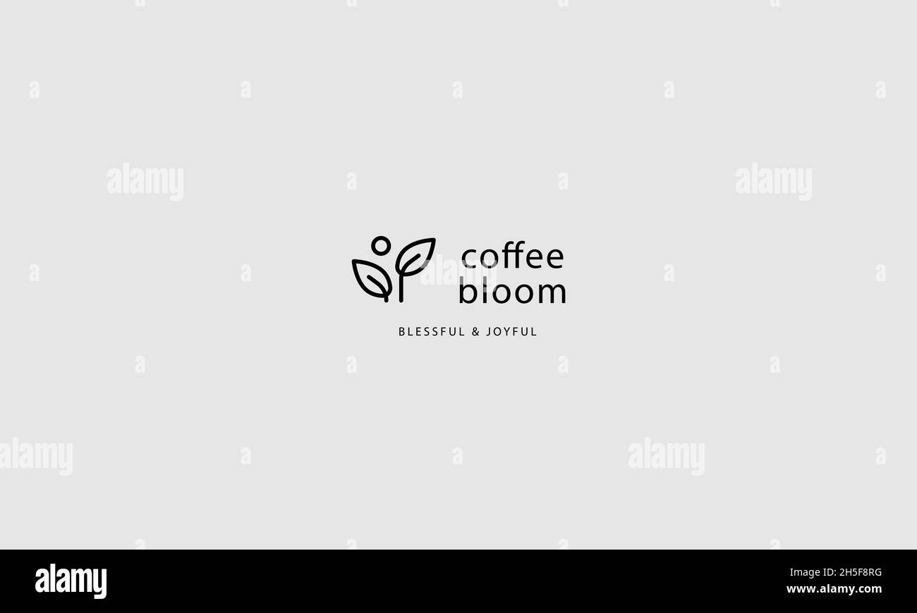 Coffee Bloom vector logo design Stock Vector Image & Art - Alamy