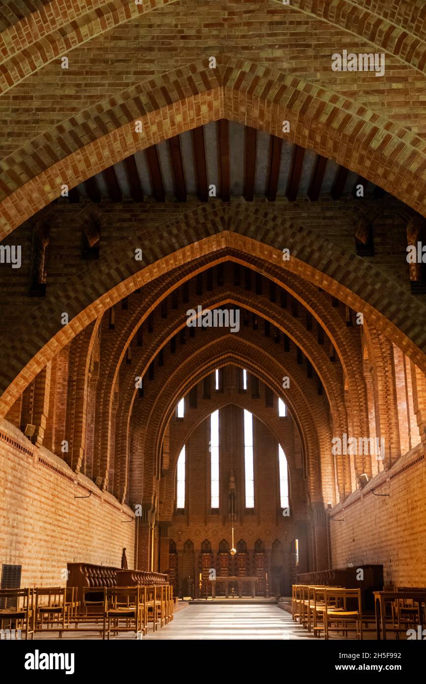 England, Isle of Wight, Ryde, Quarr Abbey, Interior View Stock Photo ...