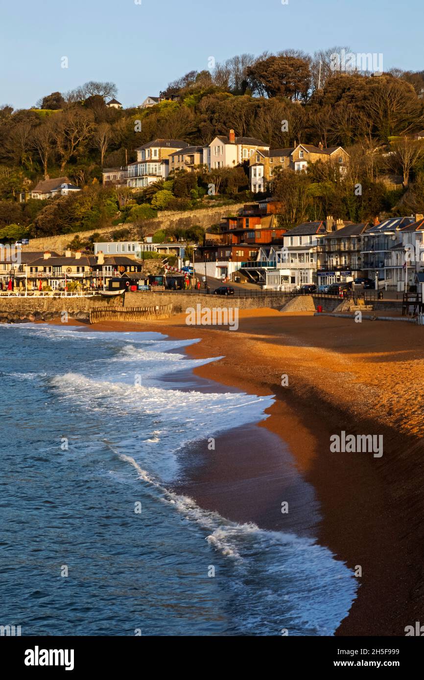 England, Isle of Wight, Ventnor, Beach and Town View Stock Photo - Alamy