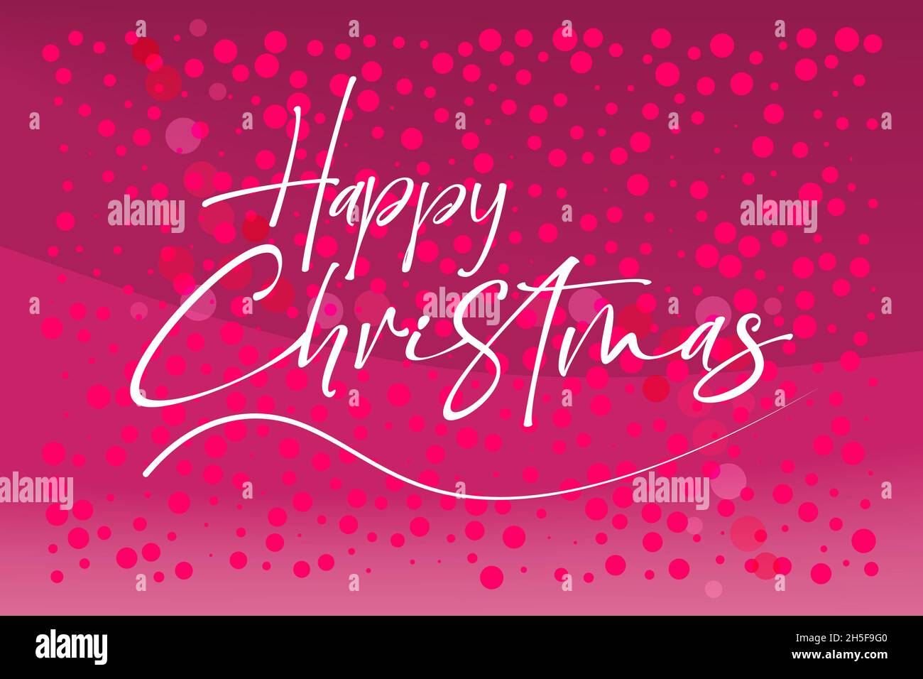 Happy Christmas - handwritten lettering on a festive pink background ...
