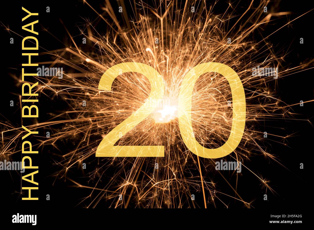 Happy congratulations to the 20th birthday Stock Photo - Alamy