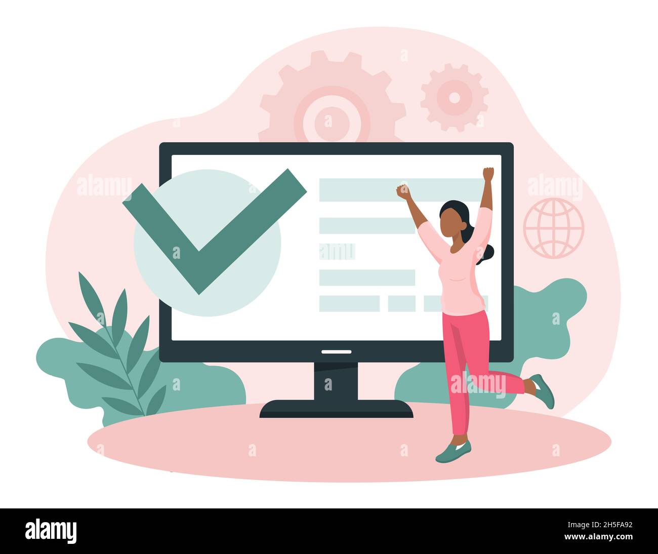 Concept of completed task Stock Vector Image & Art - Alamy