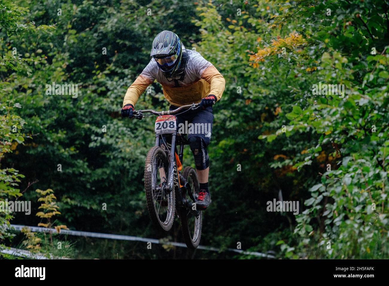 THALE, GERMANY - Sep 15, 2021: A trail biker during the Rosstrappen ...