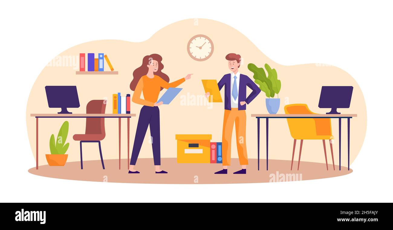 Office workers cartoon Cut Out Stock Images & Pictures - Alamy