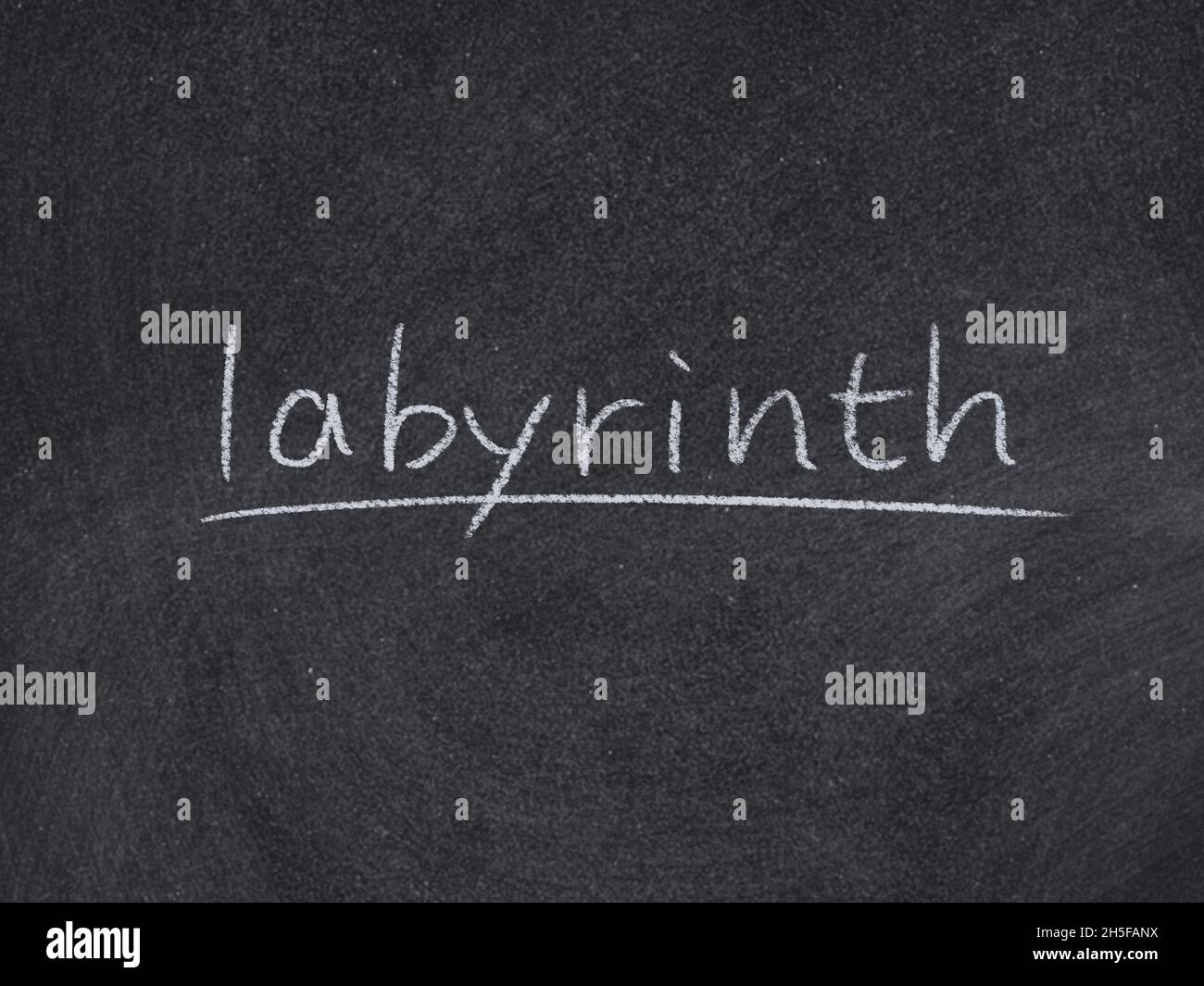 labyrinth concept word on blackboard background Stock Photo - Alamy