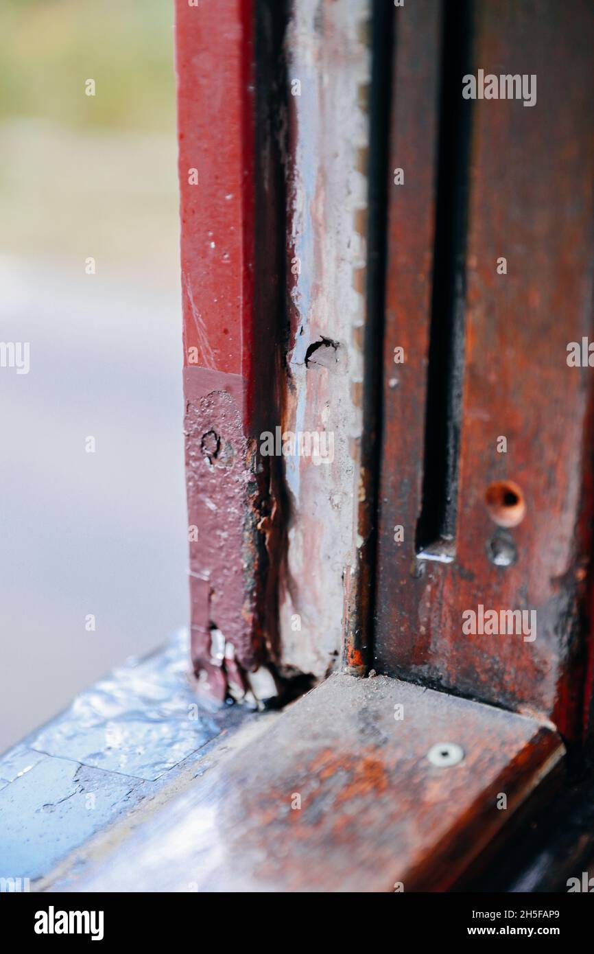 The train old window with layers of paint. vintage style - Image Stock ...