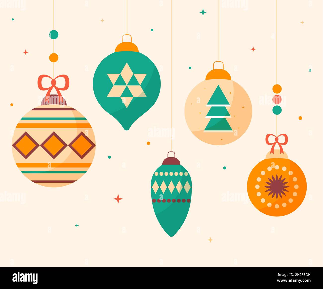 Horizontal christmas background beige Stock Vector Images - Alamy