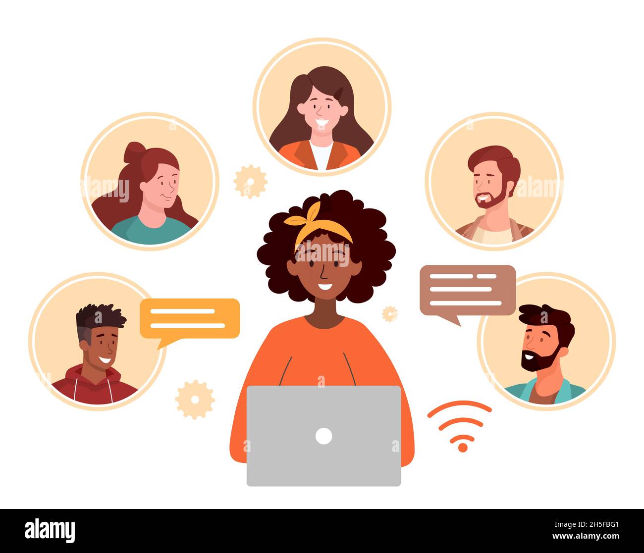 Concept of connected Stock Vector Image & Art - Alamy