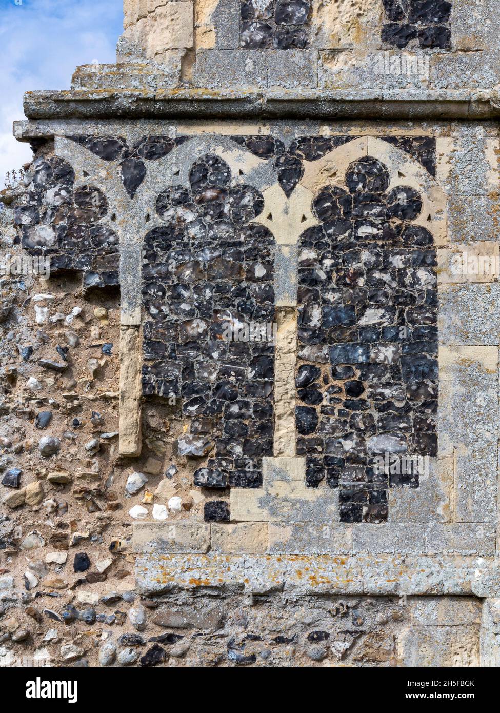 Details of the ruins of Leiston Abbey at Leiston in Suffolk, UK Stock ...