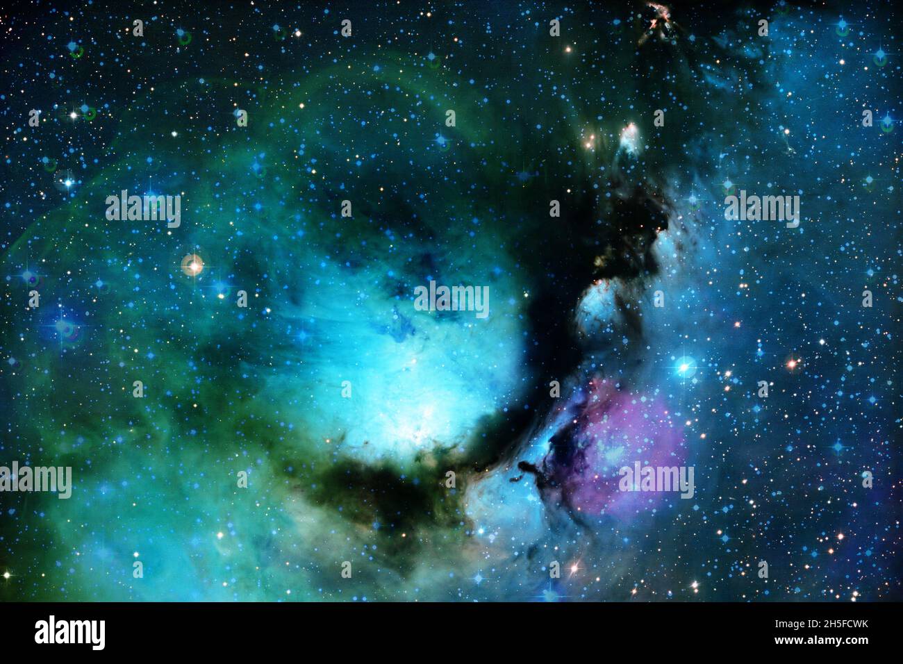 Endless universe with stars and galaxies in outer space. Cosmos art ...