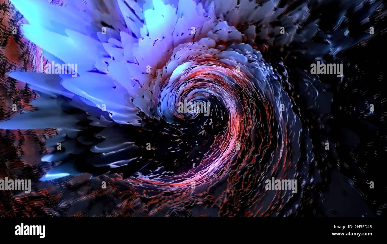 Abstract explosion of a liquid changing texture in lilac tones ...