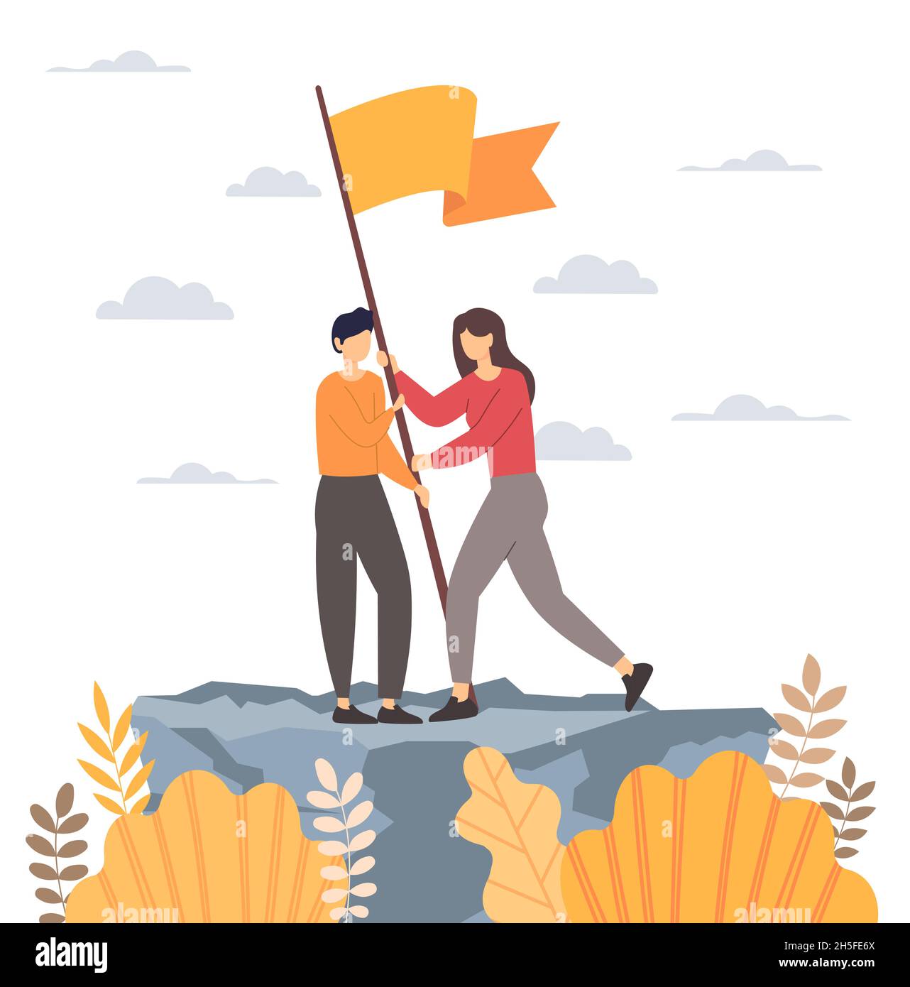 Concept of team goals Stock Vector Image & Art - Alamy