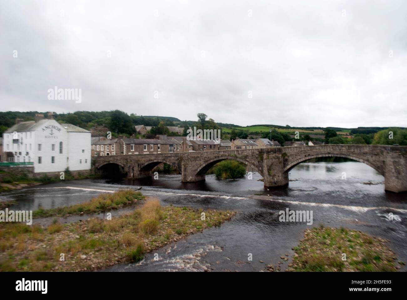 River South Tyne flowing beneath Old Haydon Bridge from Haydon New ...