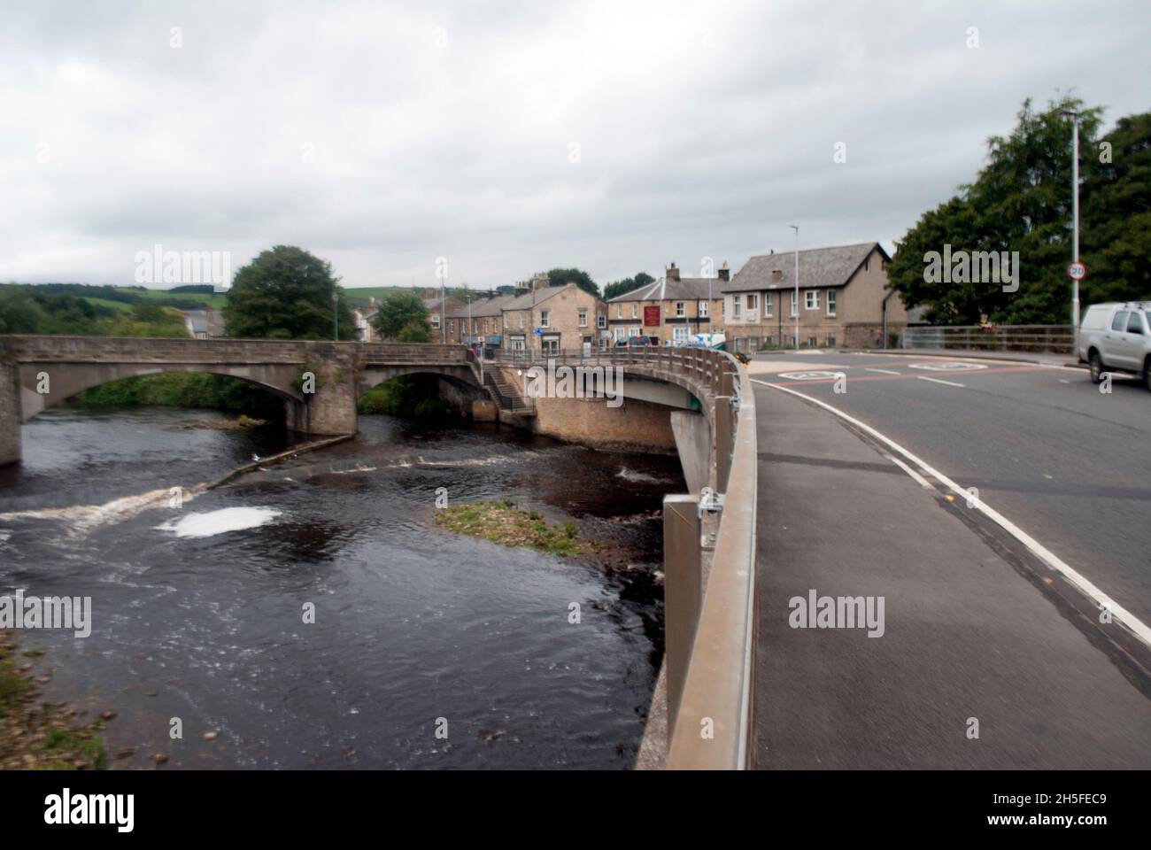 River South Tyne flowing beneath Old Haydon Bridge in Haydon Bridge ...