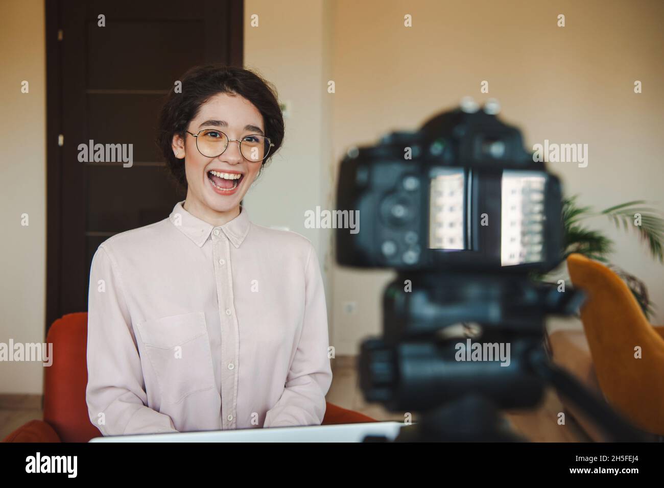 Video record lesson hi-res stock photography and images - Alamy