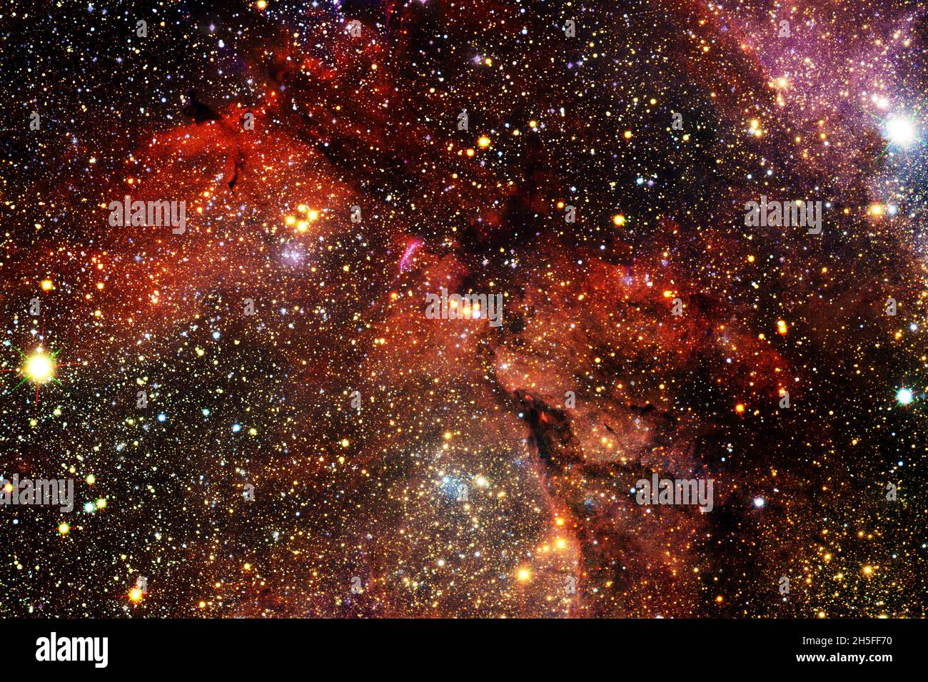 Endless universe with stars and galaxies in outer space. Cosmos art ...