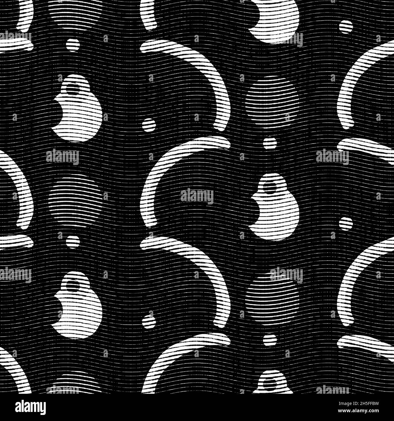 Seamless geometric black white woven herringbone style texture. Two ...