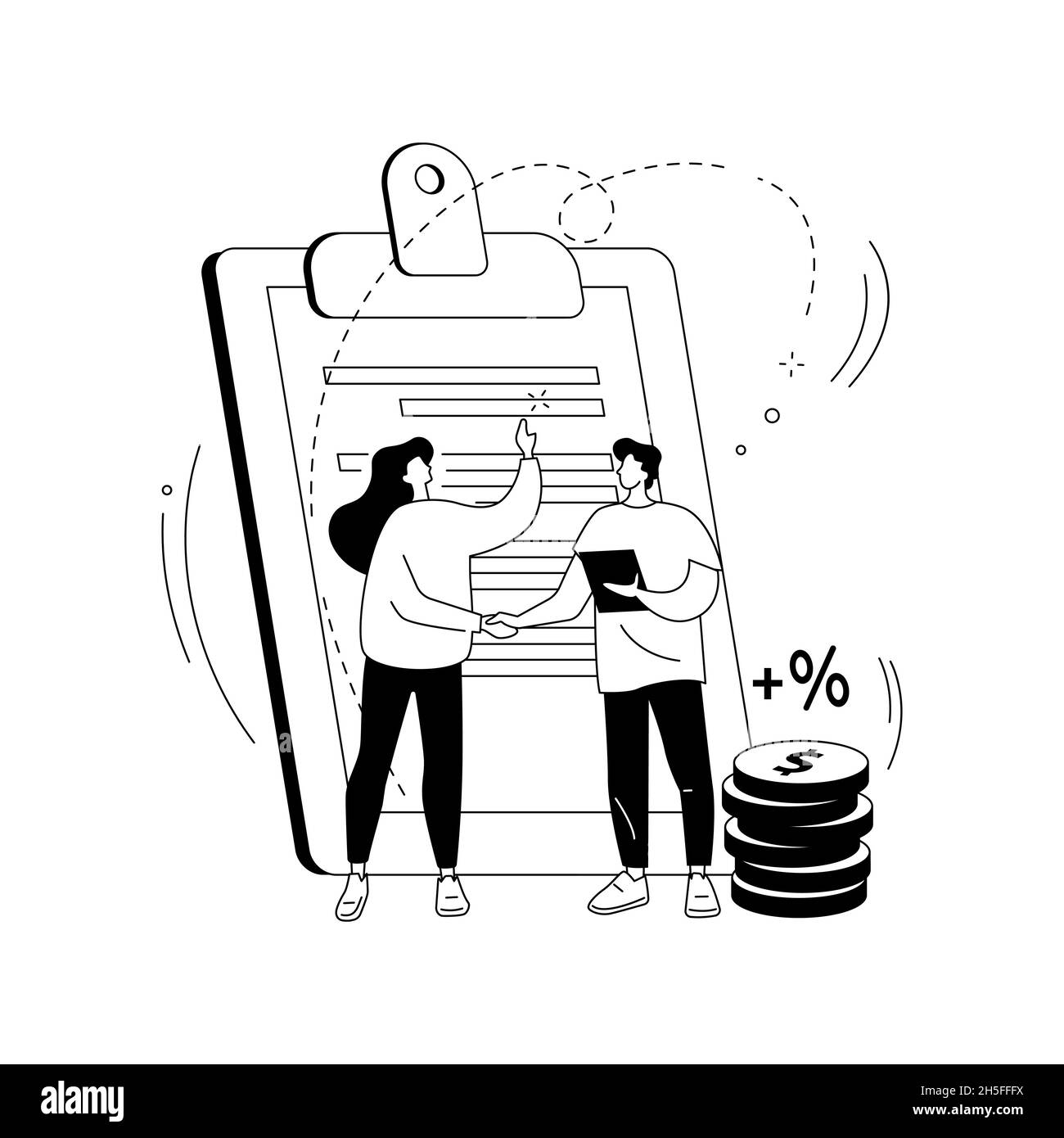 Money lending abstract concept vector illustration Stock Vector Image ...