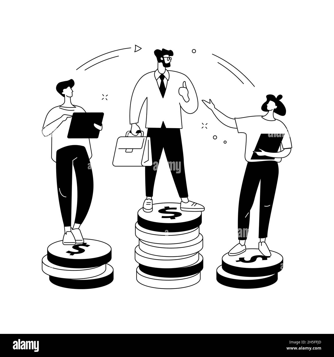 Income Inequality Abstract Concept Vector Illustration Stock Vector Image And Art Alamy