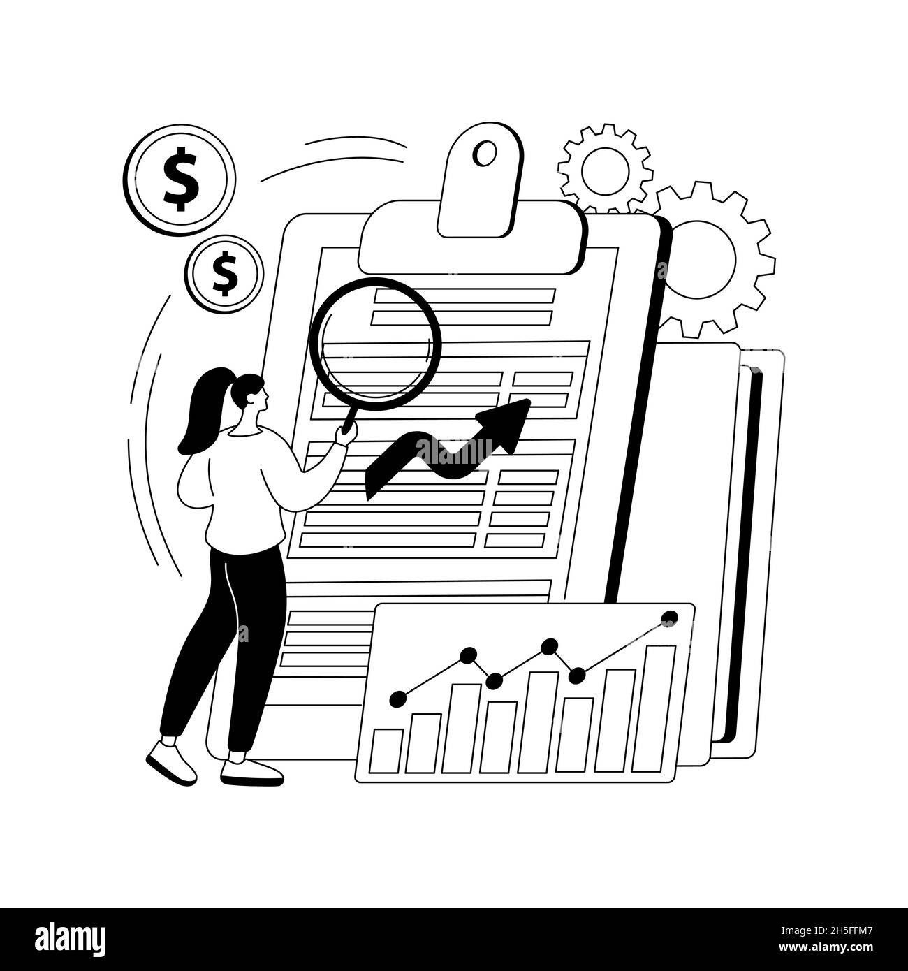 Cash flow statement abstract concept vector illustration Stock Vector ...