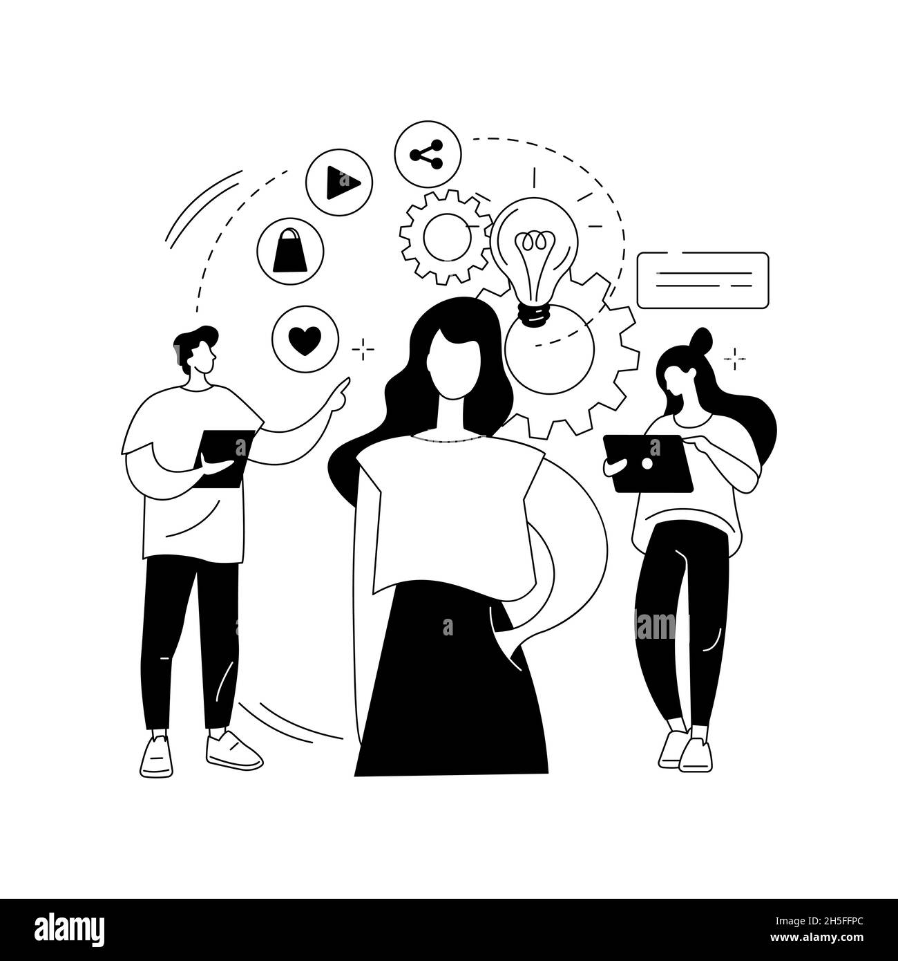 Consumer behaviour concept Black and White Stock Photos & Images - Alamy