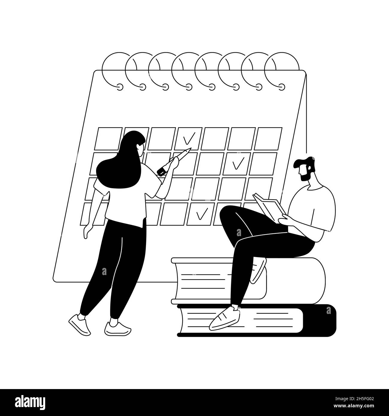 Revision week abstract concept vector illustration Stock Vector Image ...