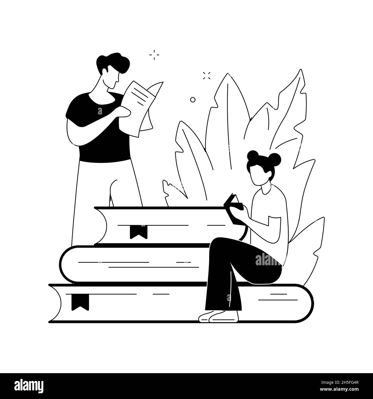 Public library abstract concept vector illustration Stock Vector Image ...