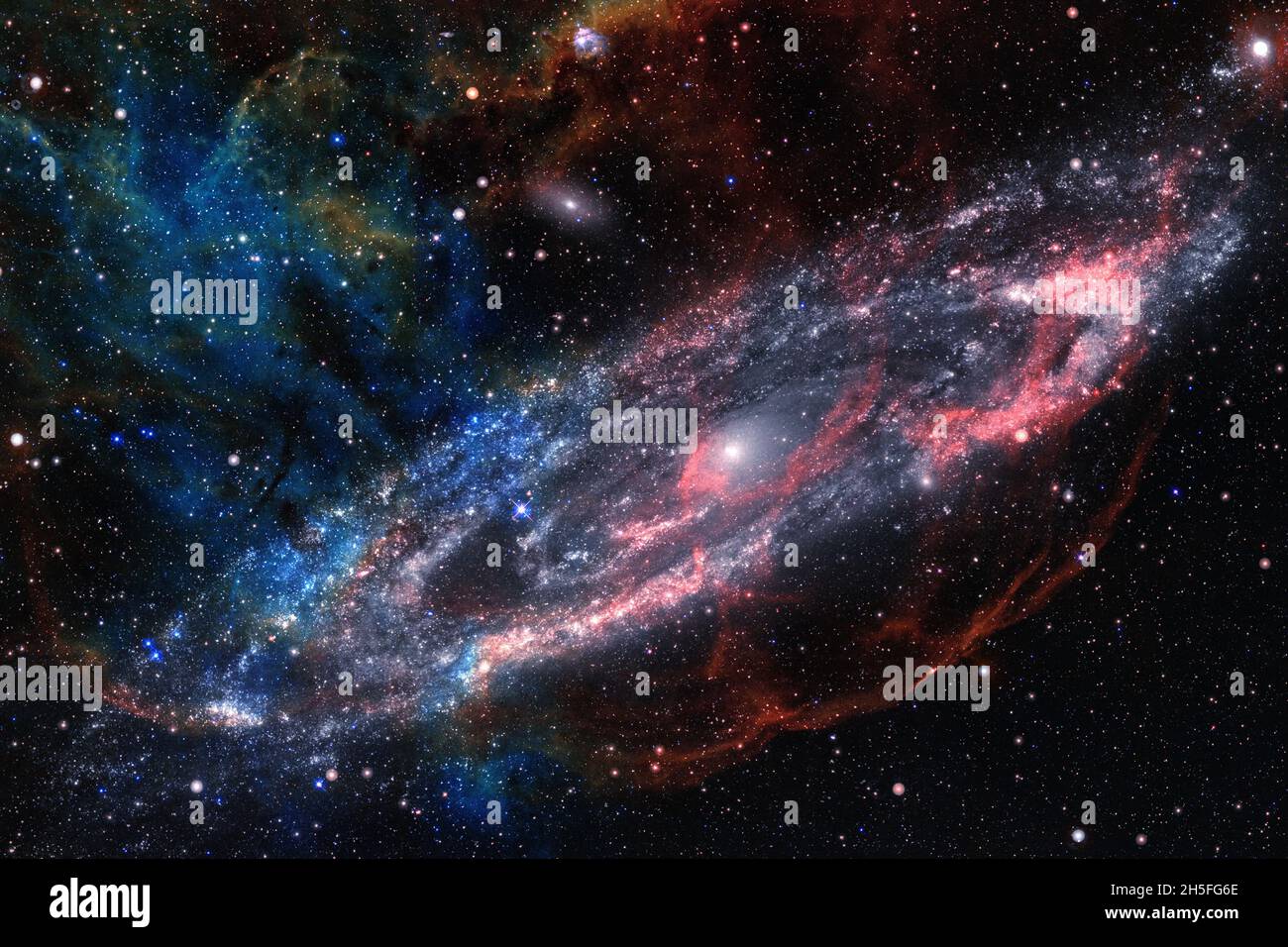 Beautiful galaxy somewhere in deep space. Cosmic wallpaper. Elements of ...