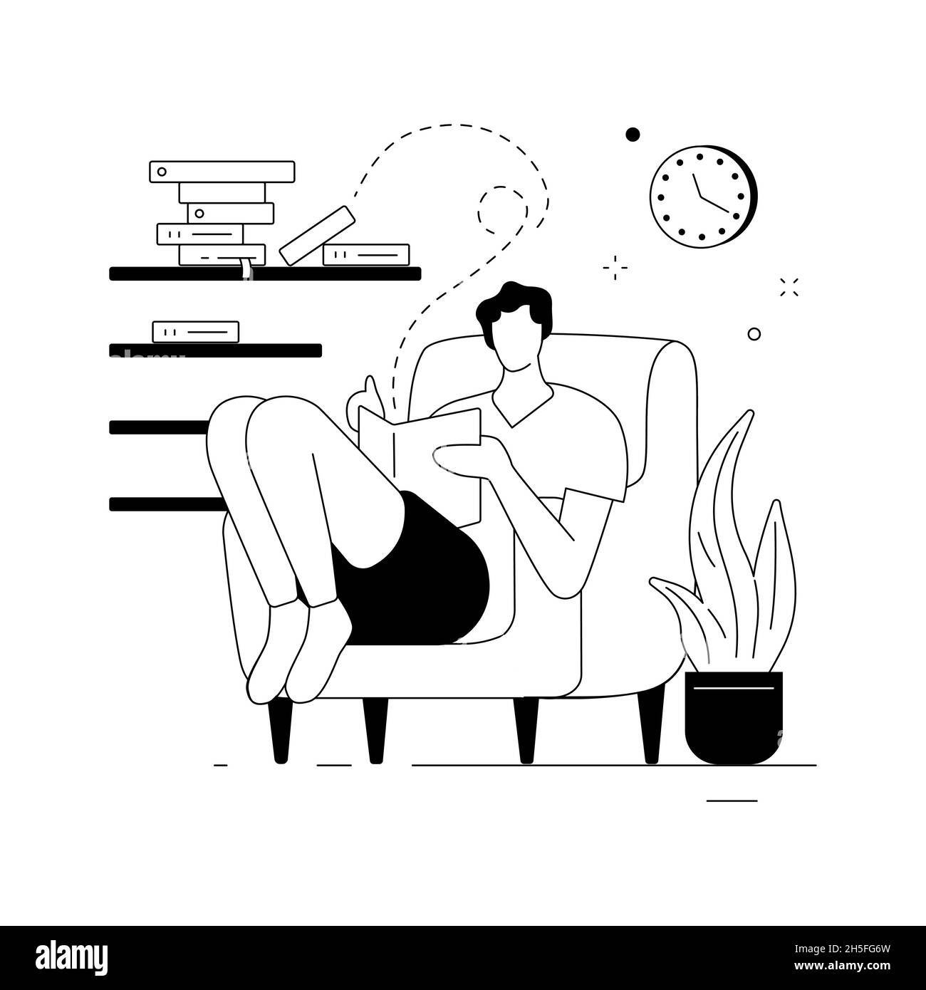 Read a book abstract concept vector illustration Stock Vector Image ...