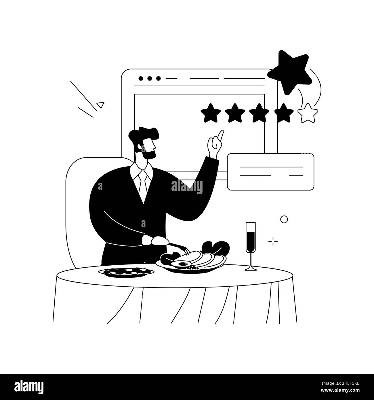 Food critic abstract concept vector illustration Stock Vector Image ...