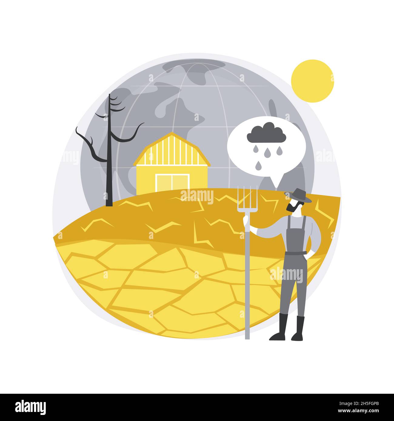 Drought abstract concept vector illustration Stock Vector Image & Art ...