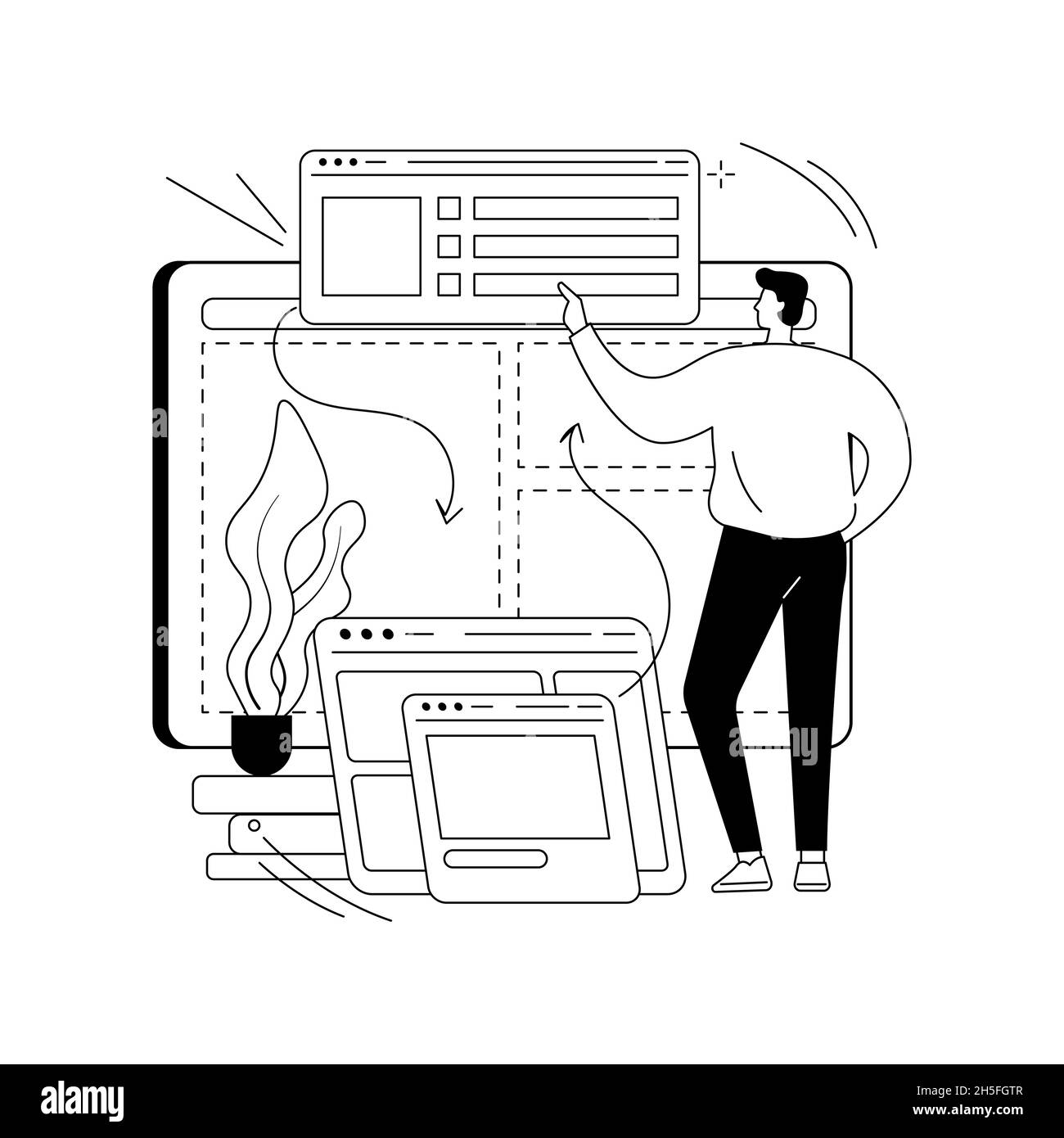 Front end development abstract concept vector illustration Stock Vector ...