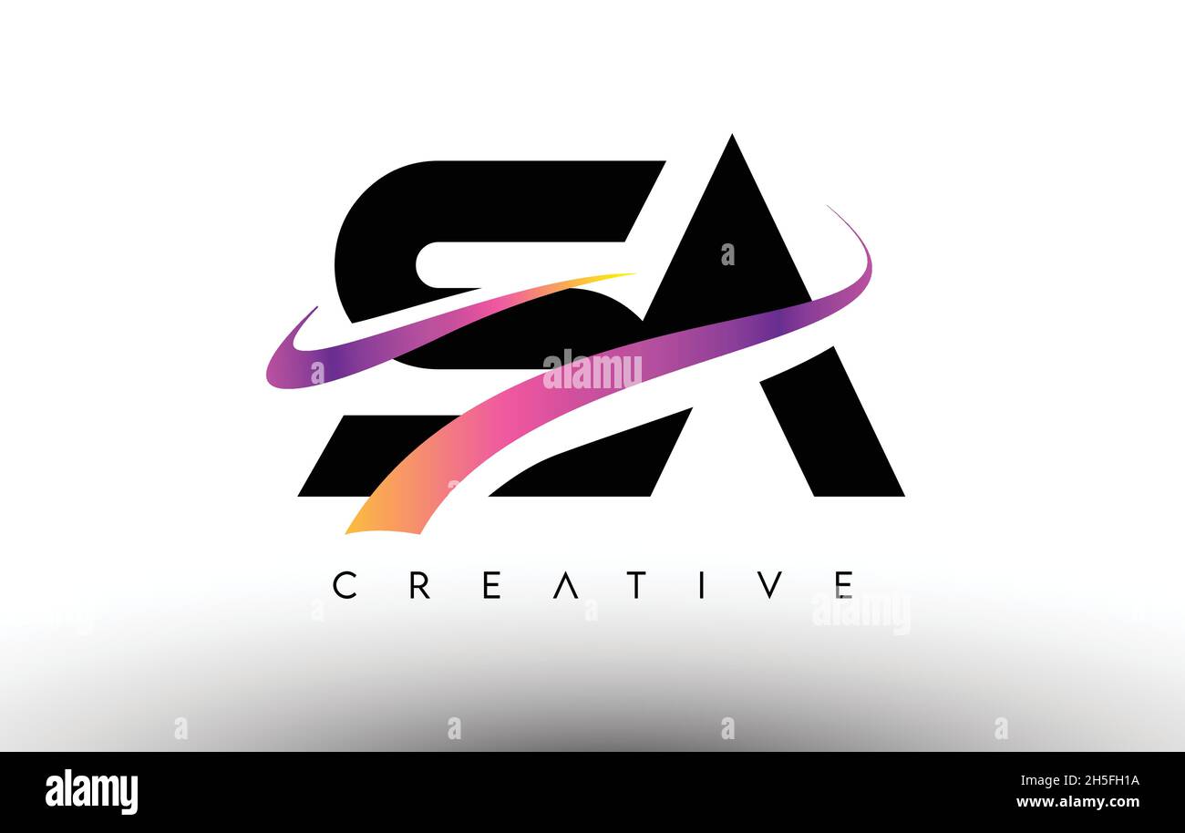 SA Logo Letter Design Icon. SA Letters with Colorful Creative Swoosh ... SA Logo Letter Design Icon. SA Letters with Colorful Creative Swoosh ...