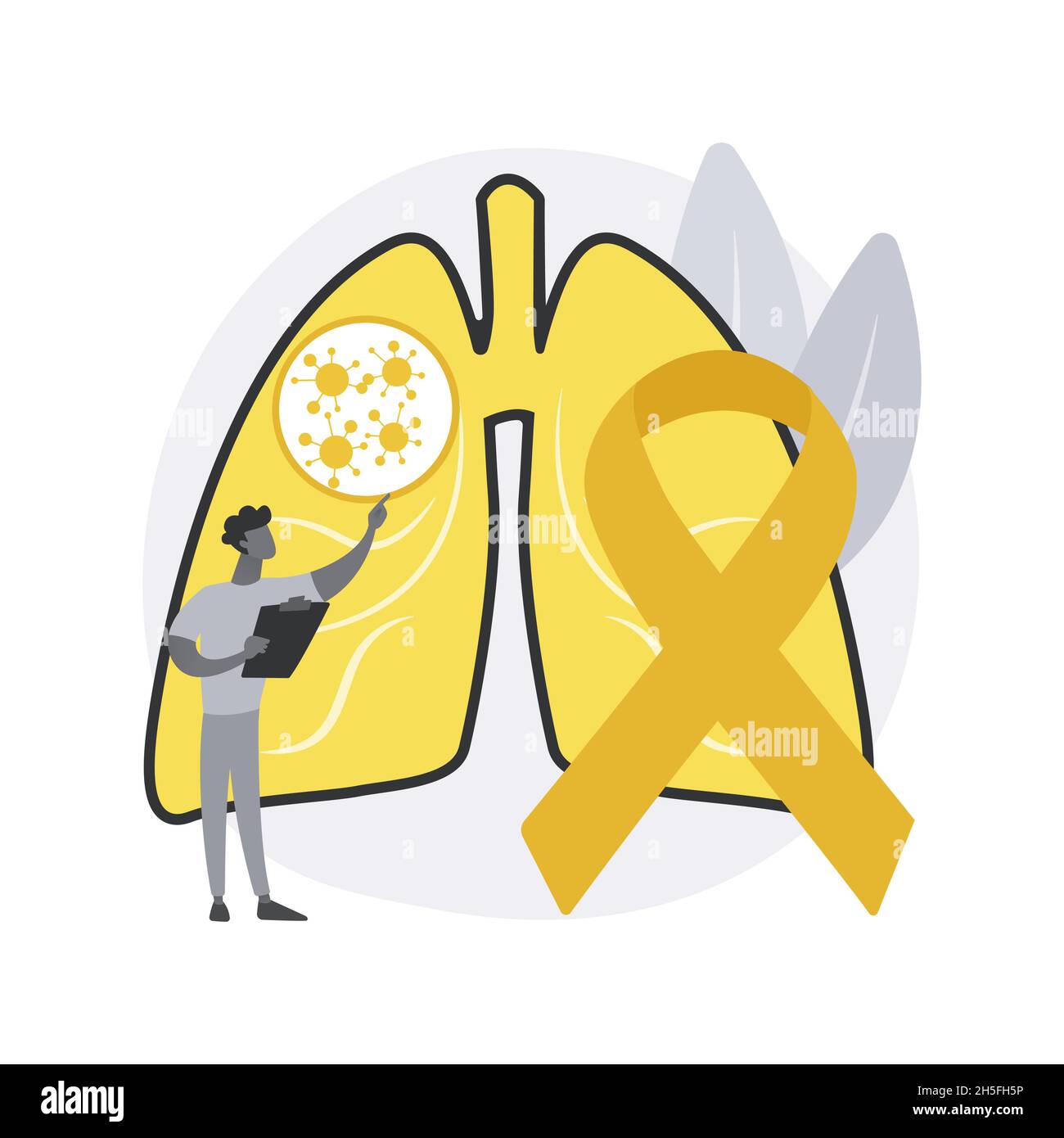 Lung cancer abstract concept vector illustration Stock Vector Image ...
