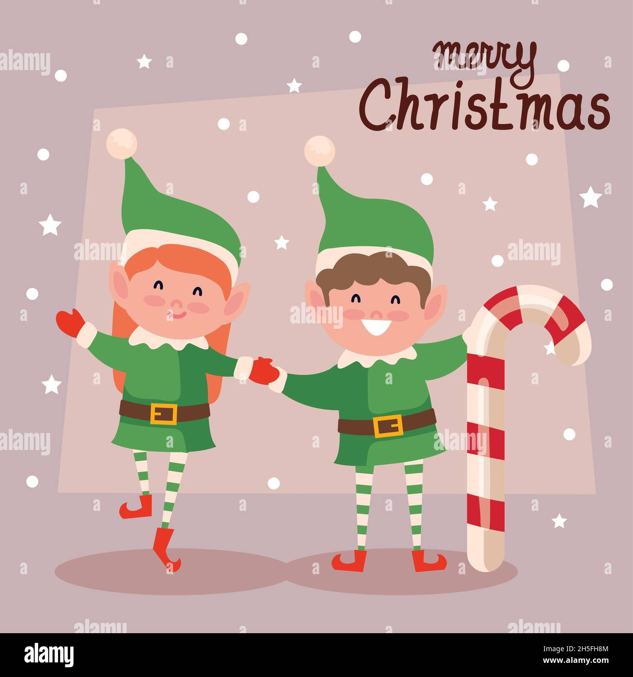 cute couple elf Stock Vector Image & Art - Alamy