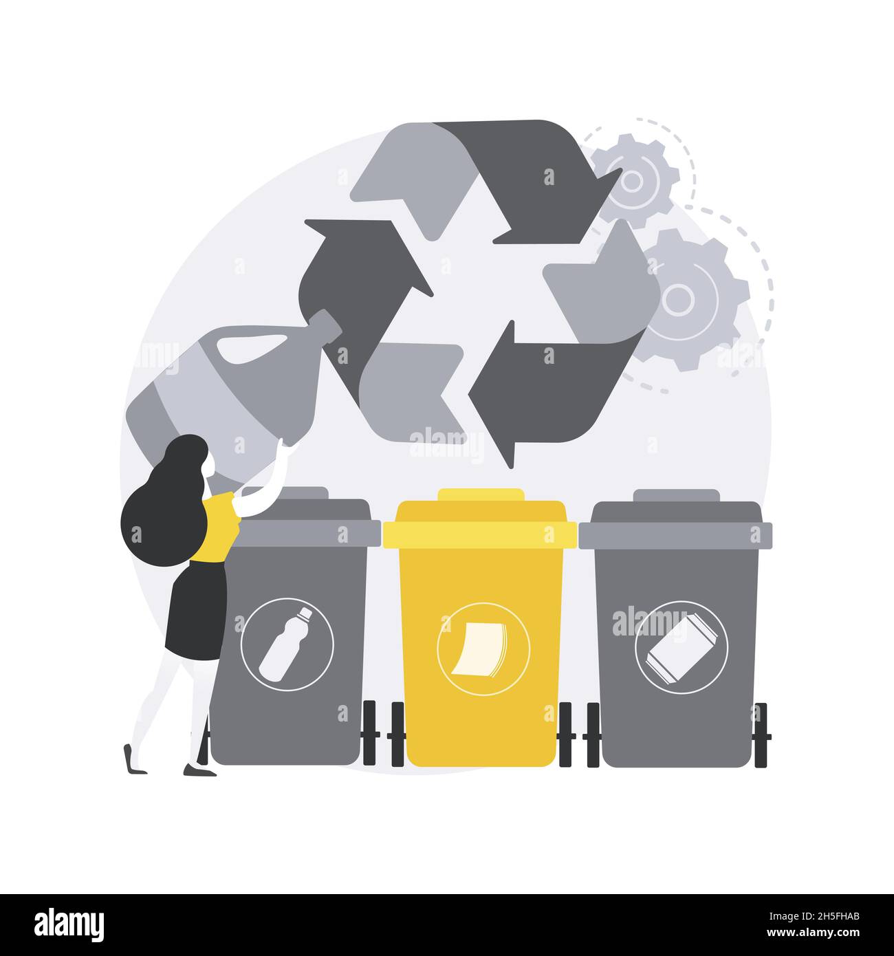 Garbage Collection And Sorting Abstract Concept Vector Illustration