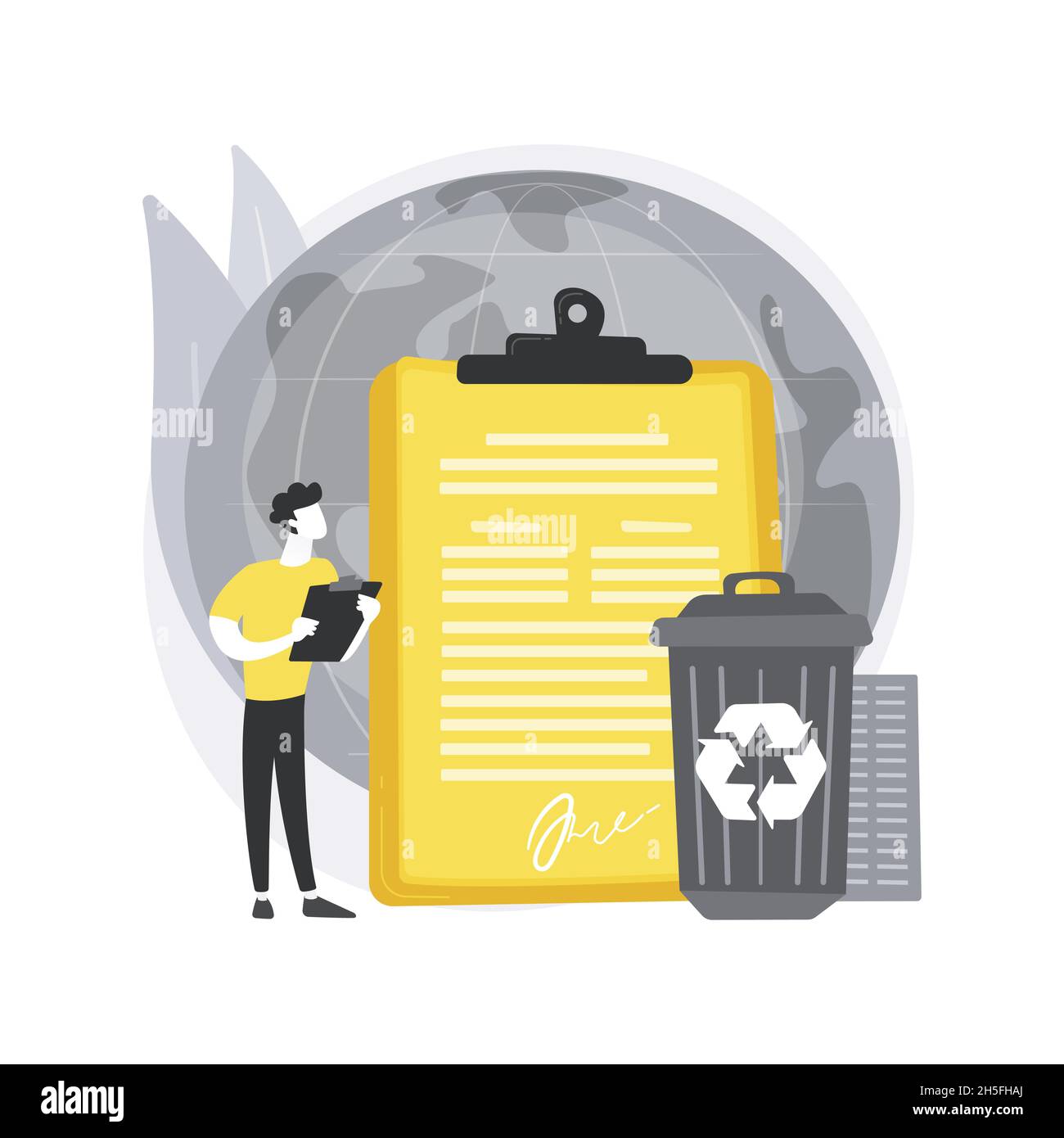 Government mandated recycling abstract concept vector illustration ...