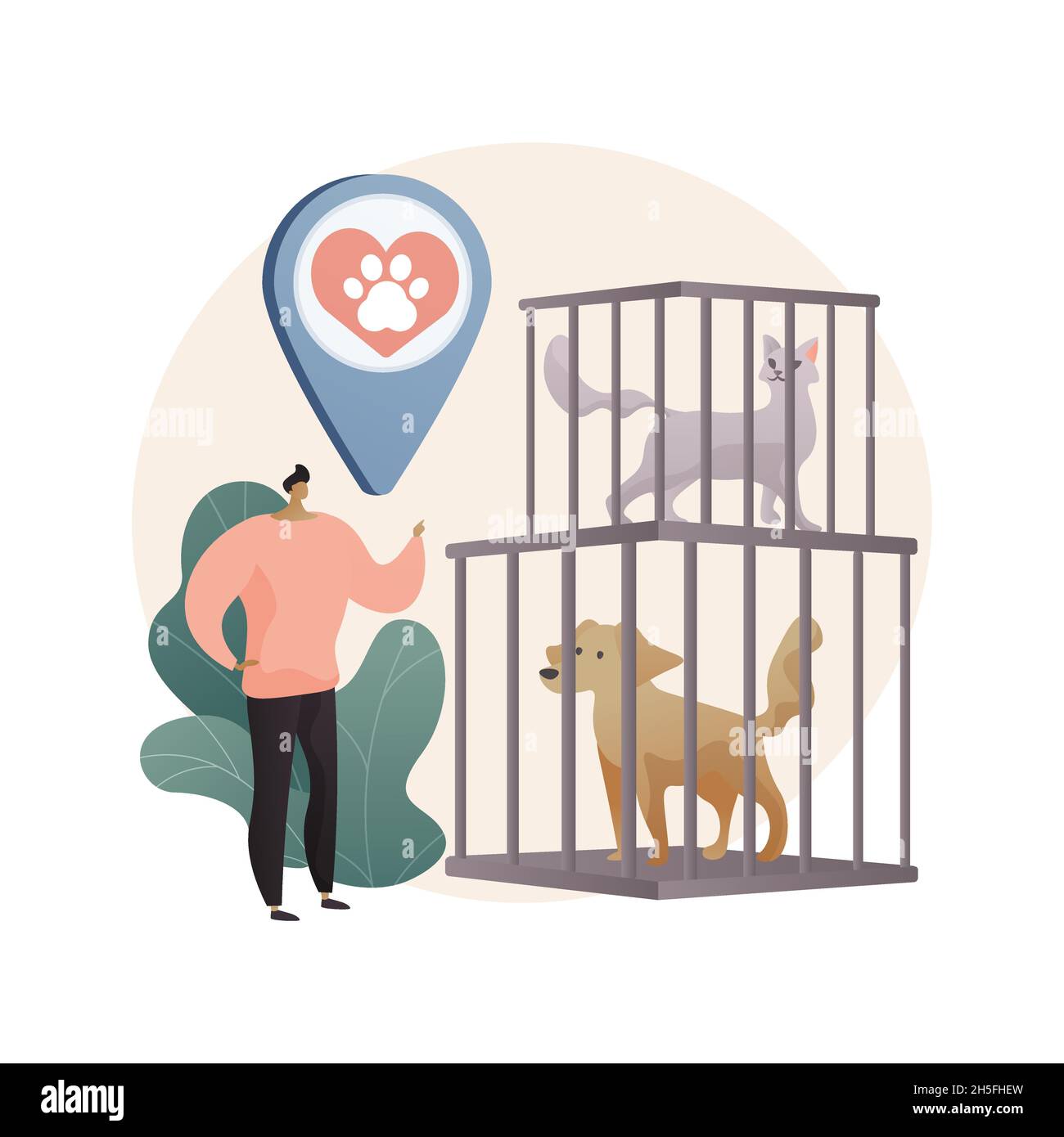 Animal shelter abstract concept vector illustration Stock Vector Image ...