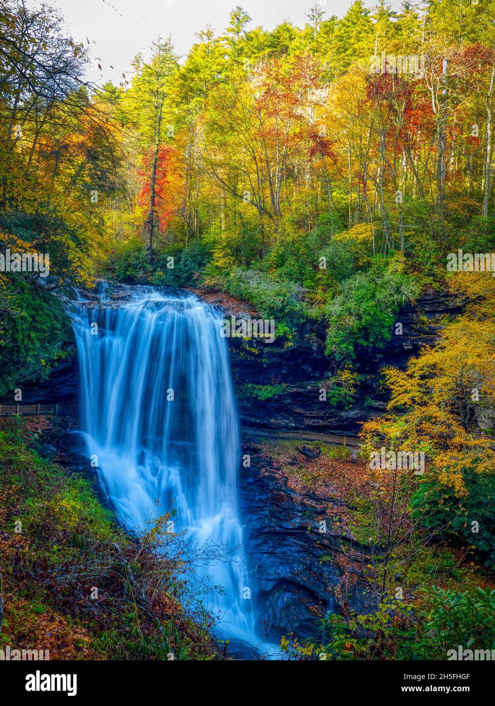 Dry Falls on the Cullasaja River in Nantahala National Forest along the ...