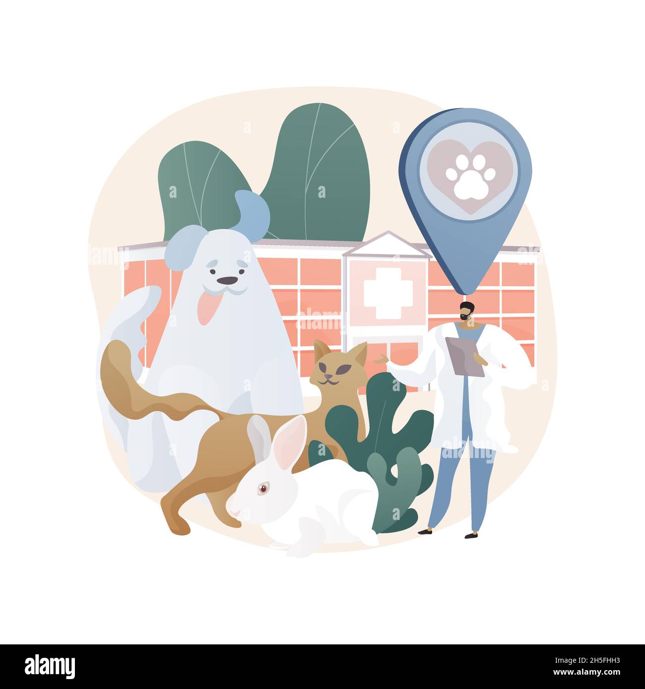Vet clinic abstract concept vector illustration Stock Vector Image ...