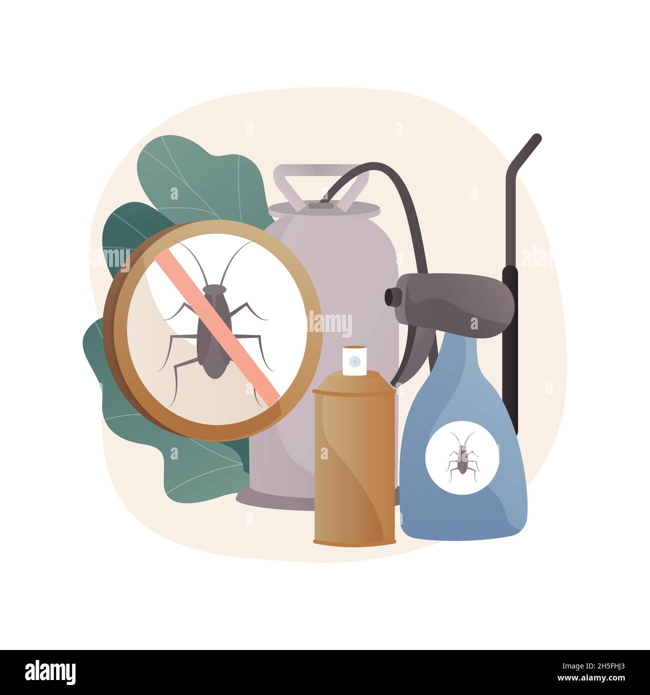 Home pest insects control abstract concept vector illustration Stock ...