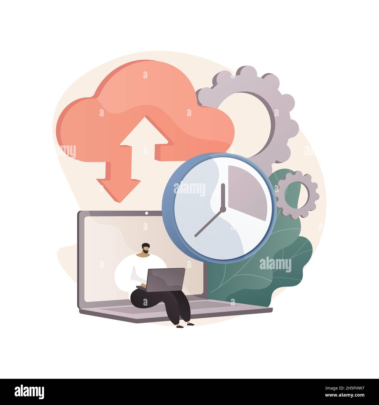 Automatic Backup Abstract Concept Vector Illustration Stock Vector Image And Art Alamy