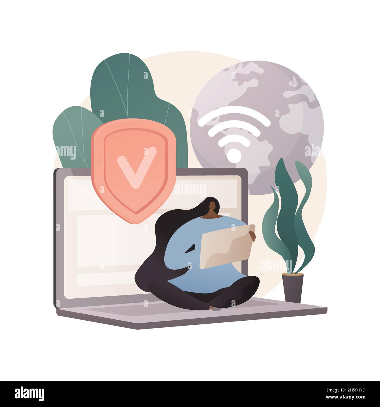 VPN access abstract concept vector illustration Stock Vector Image ...