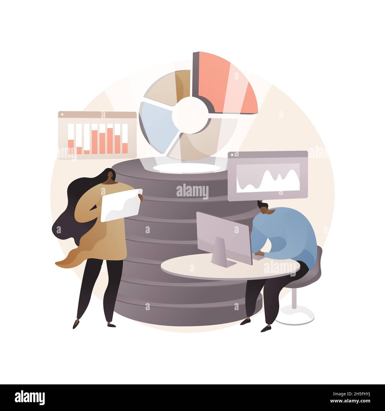 Big data analytics abstract concept vector illustration Stock Vector ...