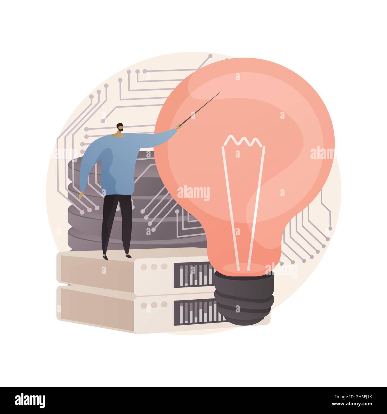 Innovative big data solutions abstract concept vector illustration ...