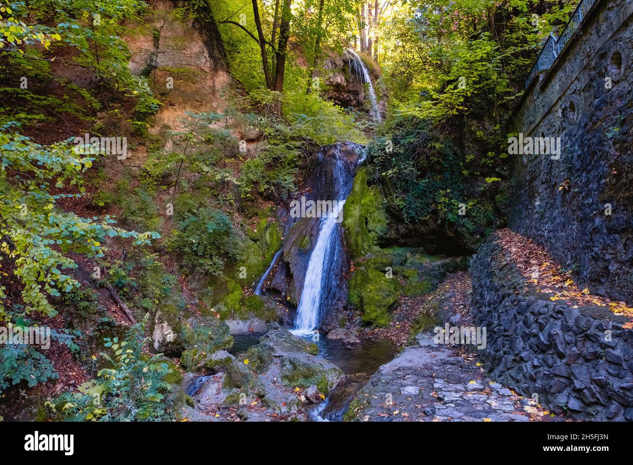Lillafüred waterfall in autumn, Hungary Stock Photo - Alamy