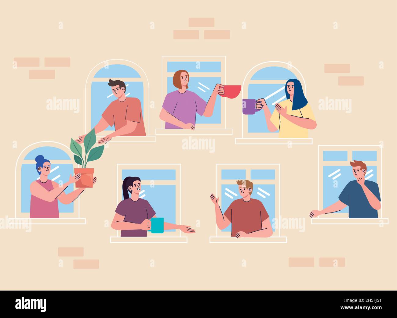 persons sharing in the windows Stock Vector Image & Art - Alamy