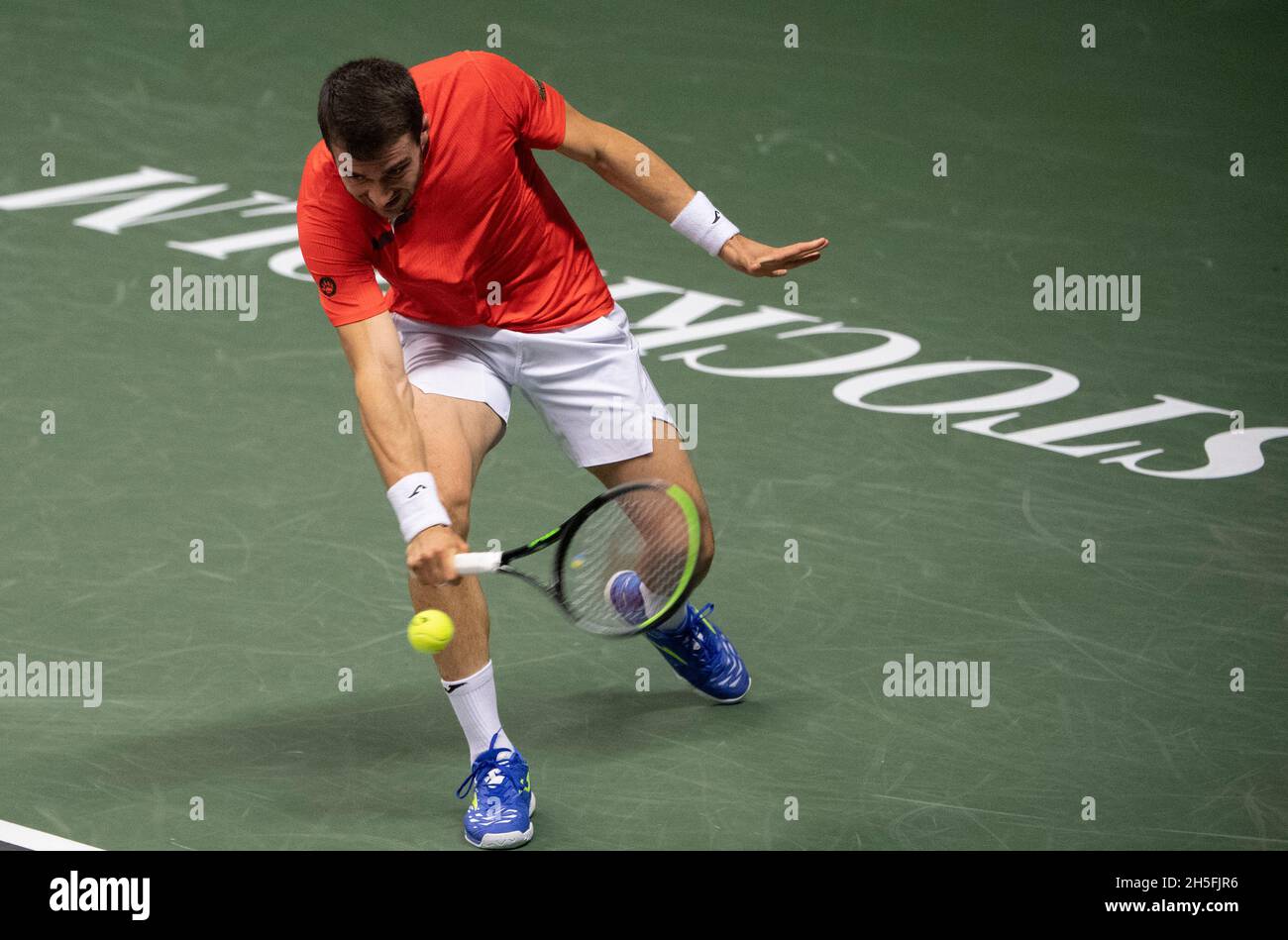 STOCKHOLM 20211109 Pedro Martinez of Spain in his singel match against ...