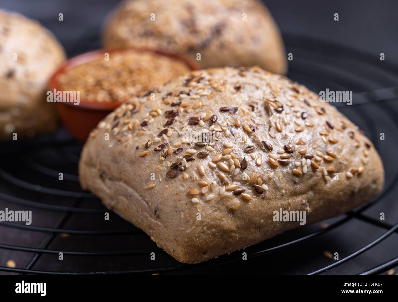 Small bread sunflower sesame hi-res stock photography and images - Alamy